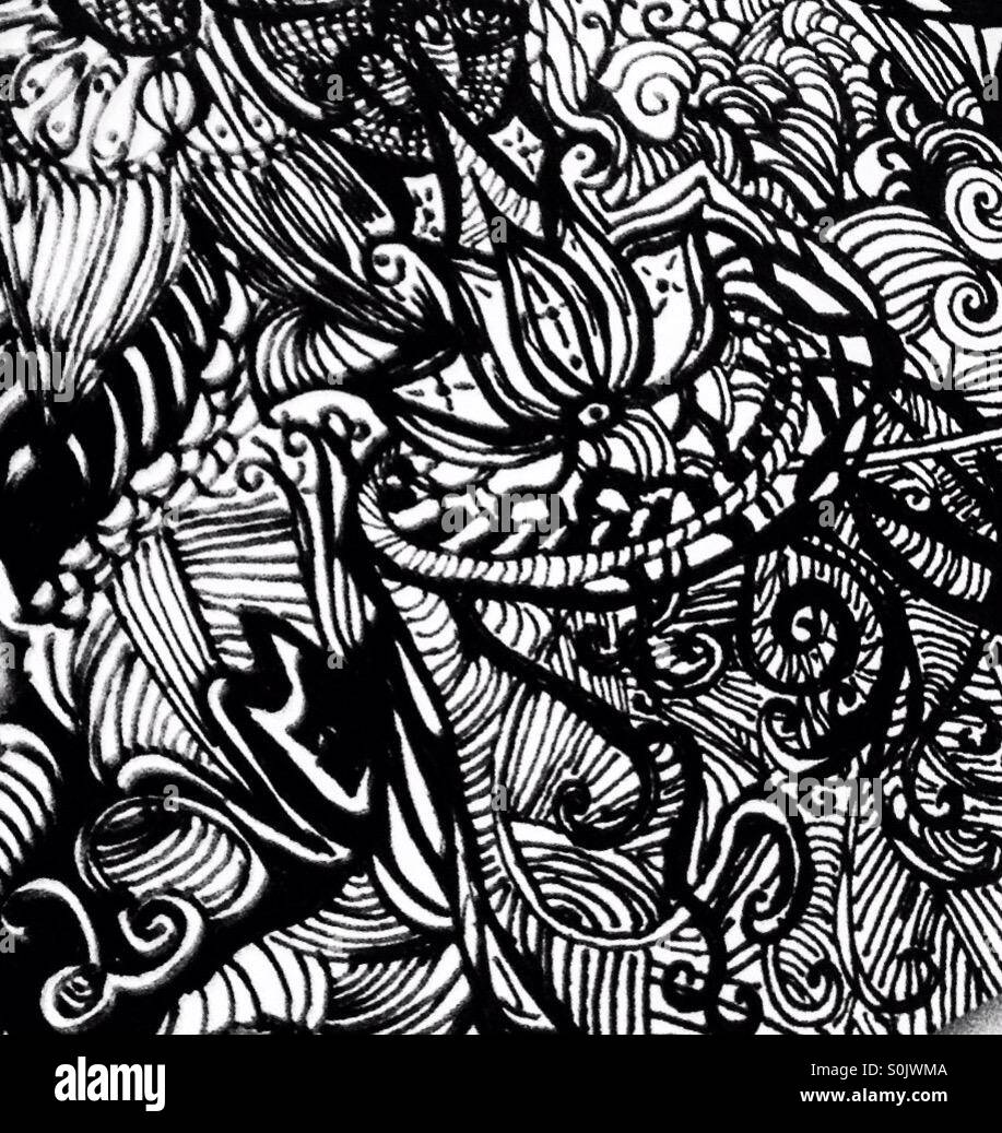 Disegno di zentangle immagini e fotografie stock ad alta risoluzione ...