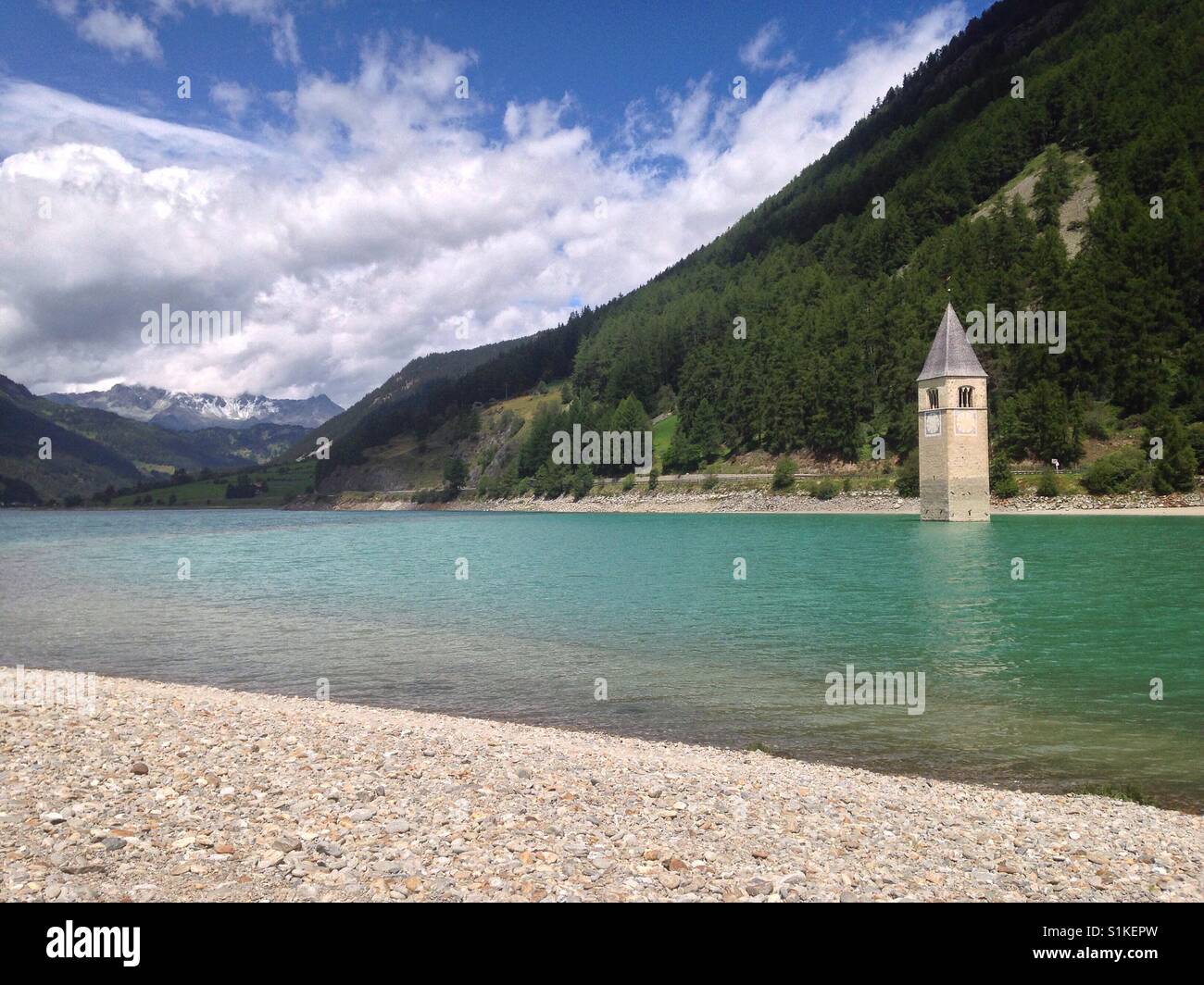 Campanile nel lago di Resia - Lago di Resia - Reschensee, Alto Adige ...