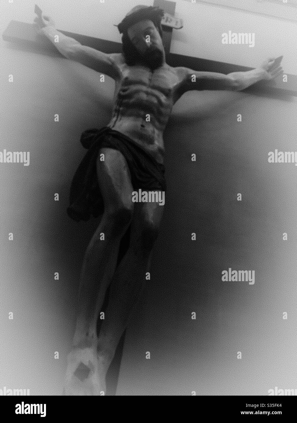 Gesù con croce Foto e Immagini Stock in Bianco e Nero - Alamy