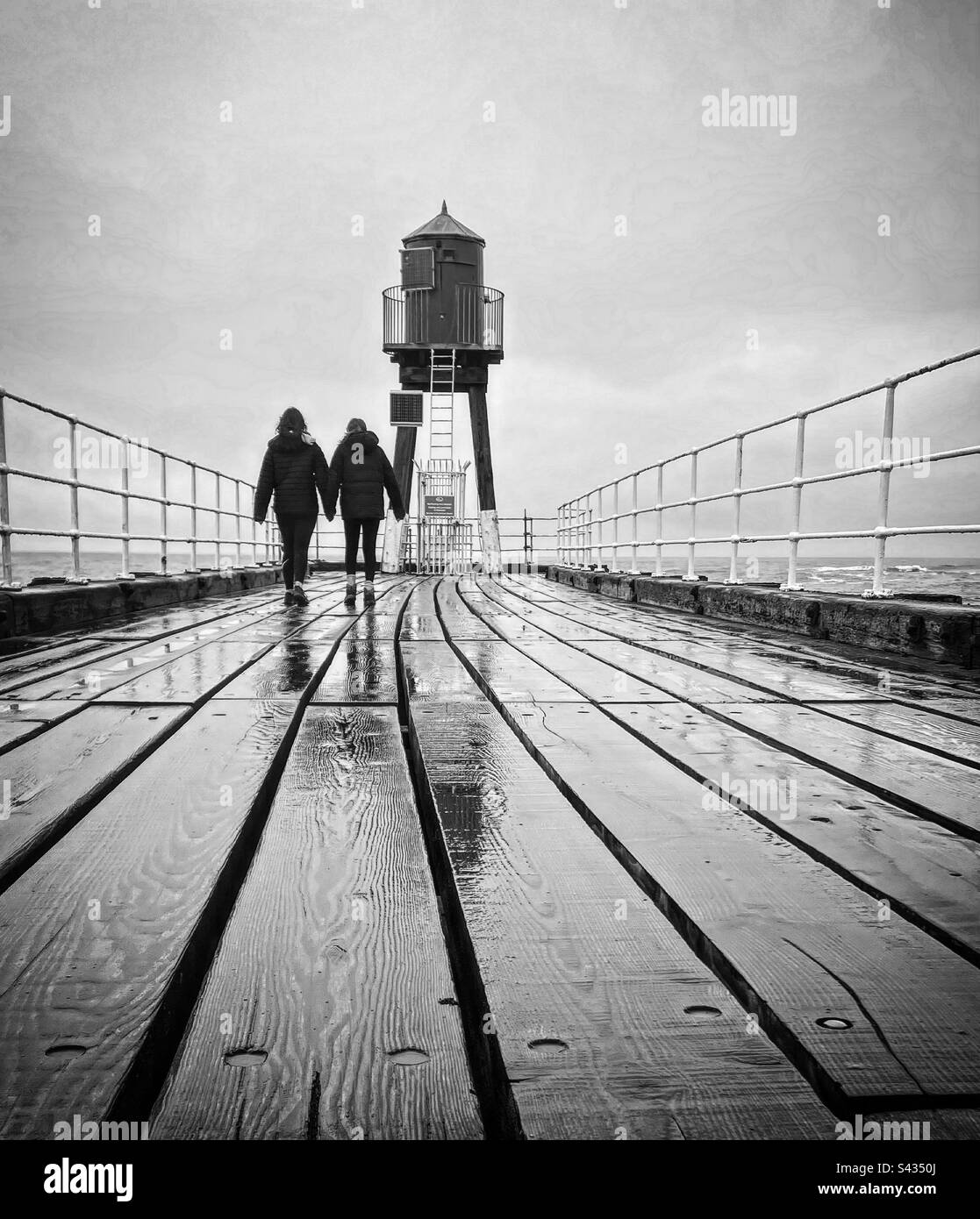 North yorkshire boardwalk Foto e Immagini Stock in Bianco e Nero - Alamy