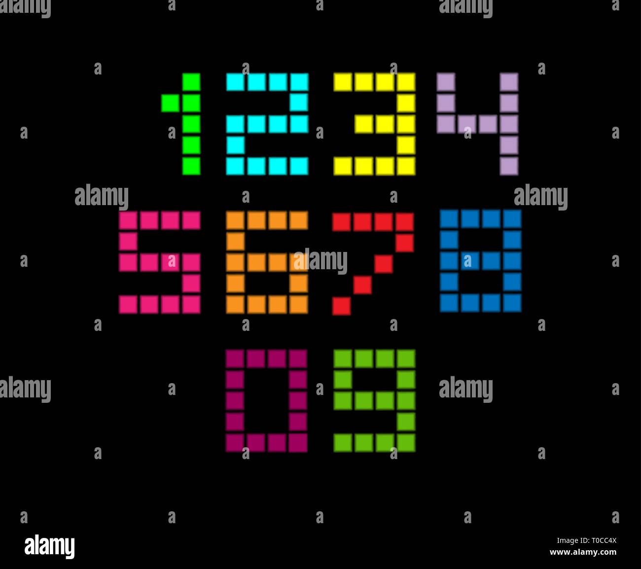 Numeri colorati Immagini Vettoriali Stock - Alamy