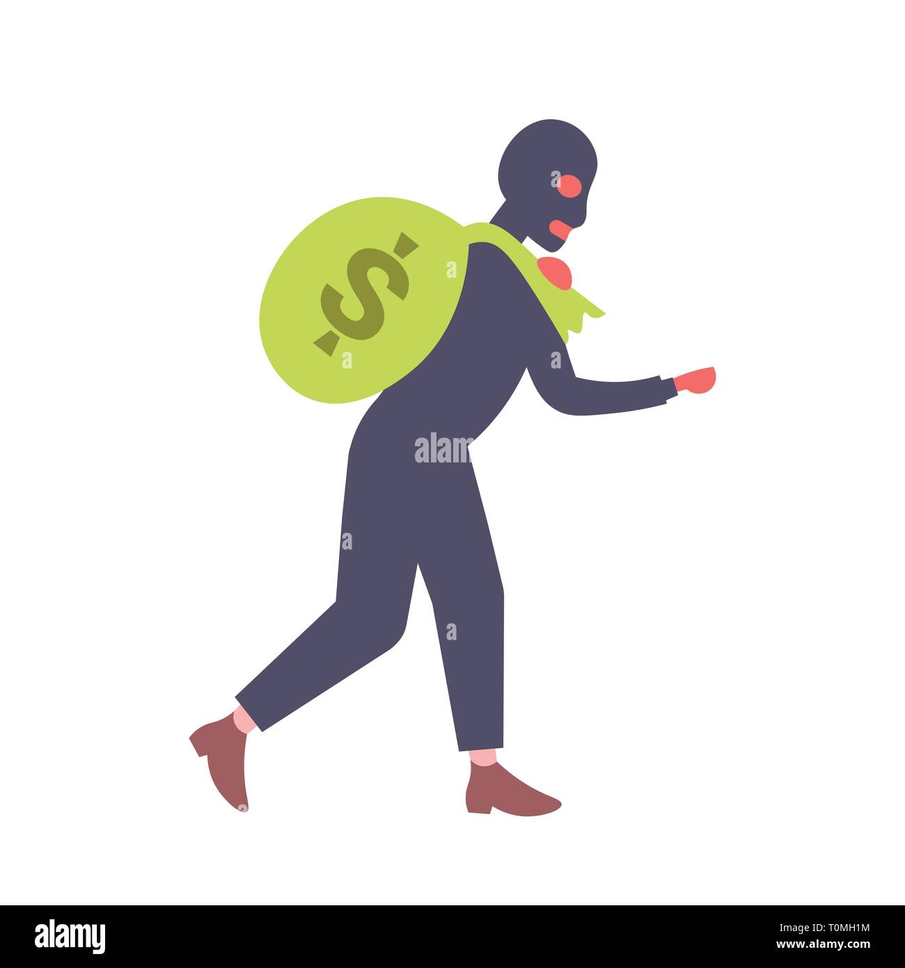 Cartoon thief burglar character bag immagini e fotografie stock ad alta ...