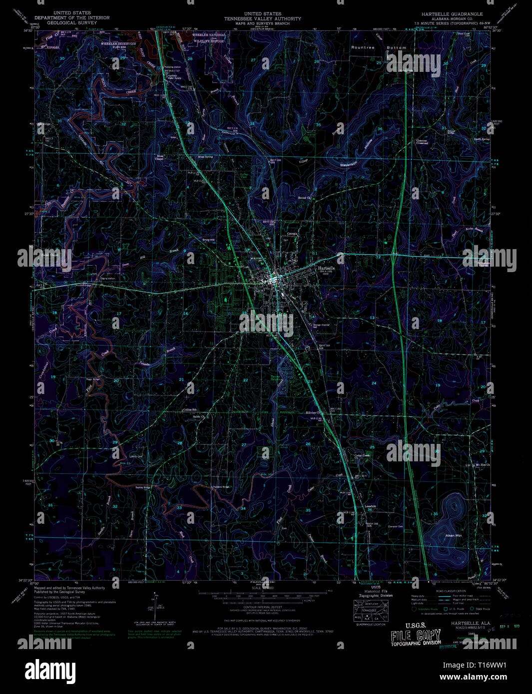 Mappa di hartselle alabama immagini e fotografie stock ad alta ...