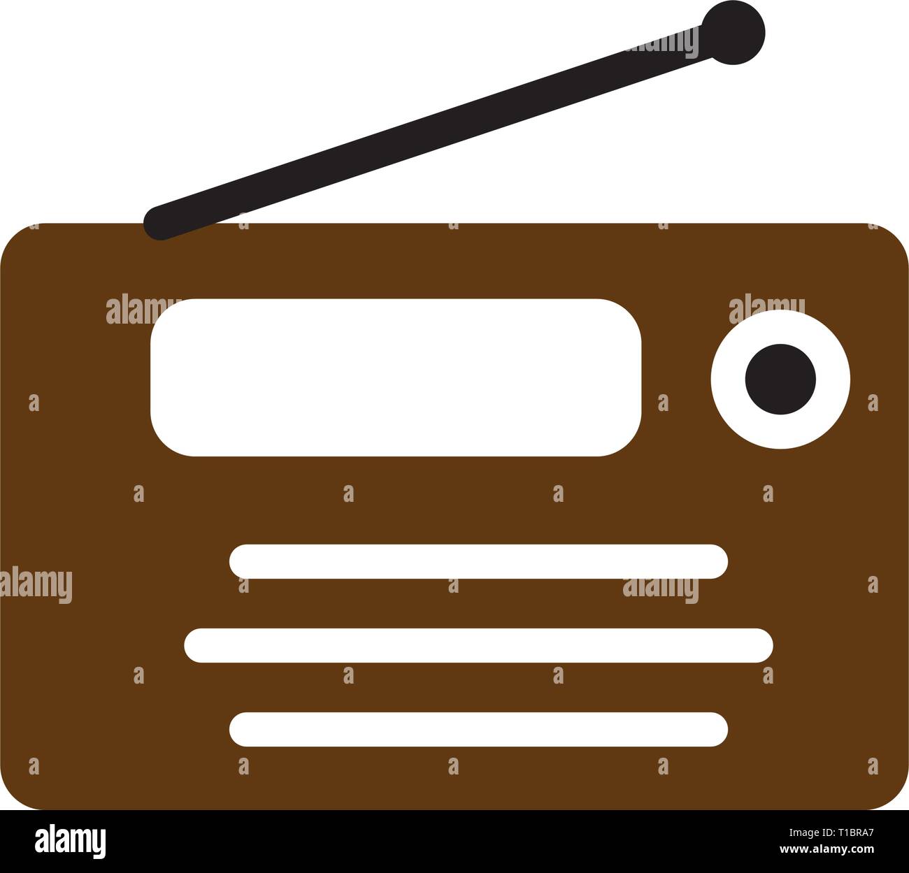 Retro radio icon silhouette Immagini Vettoriali Stock - Alamy