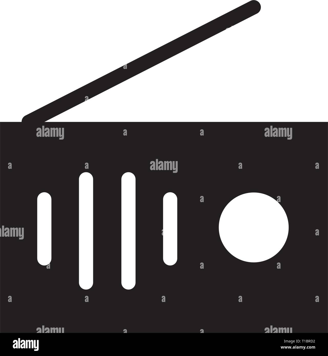 Retro radio icon silhouette Immagini Vettoriali Stock - Alamy