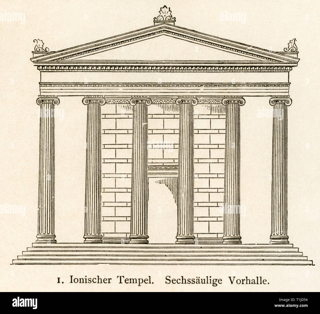 Illustration ancient greek temple columns immagini e fotografie stock ...