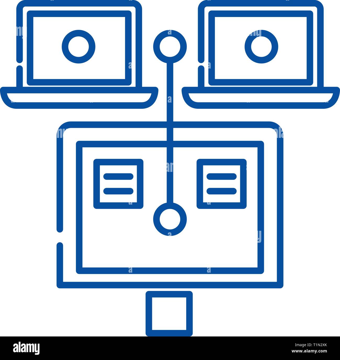 Documenti generali icona linea concept. Documenti generali piatto ...
