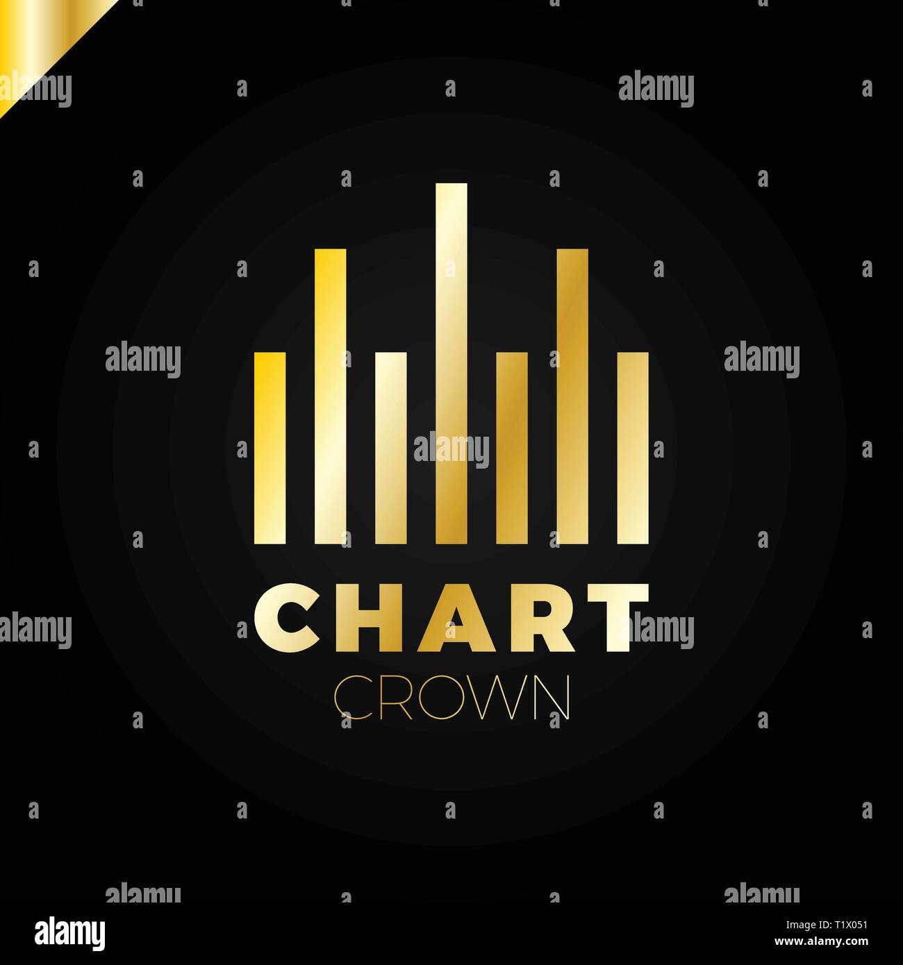 Corona del grafico. Tasso infografico. Grafico o icona tasso logotipo ...