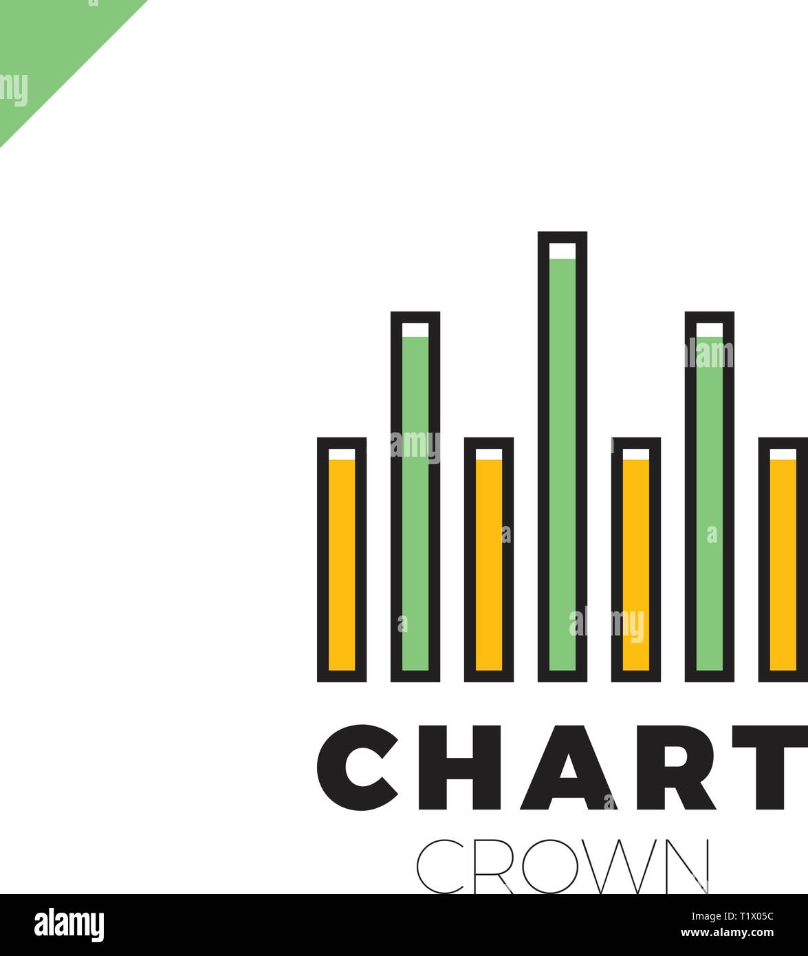 Corona del grafico. Tasso infografico. Grafico o icona tasso logotipo ...