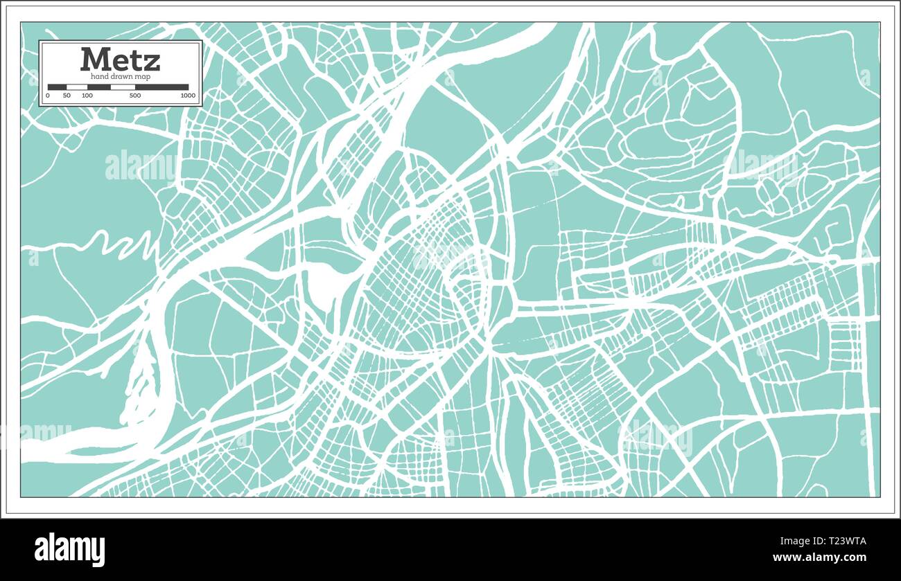 Metz map Immagini Vettoriali Stock - Alamy