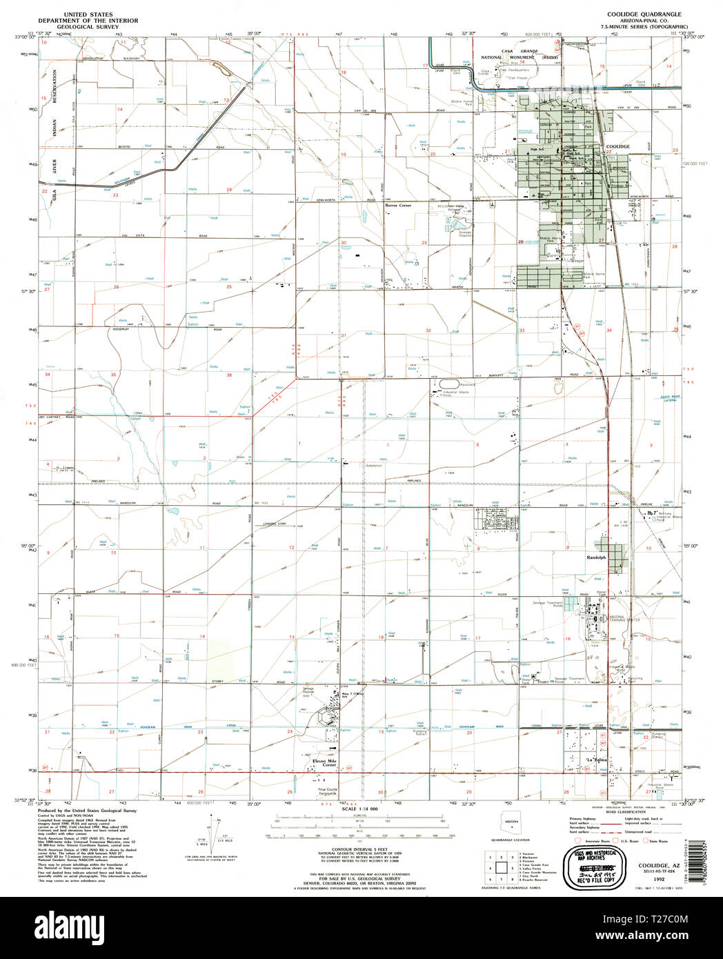 Coolidge arizona mappa immagini e fotografie stock ad alta risoluzione ...