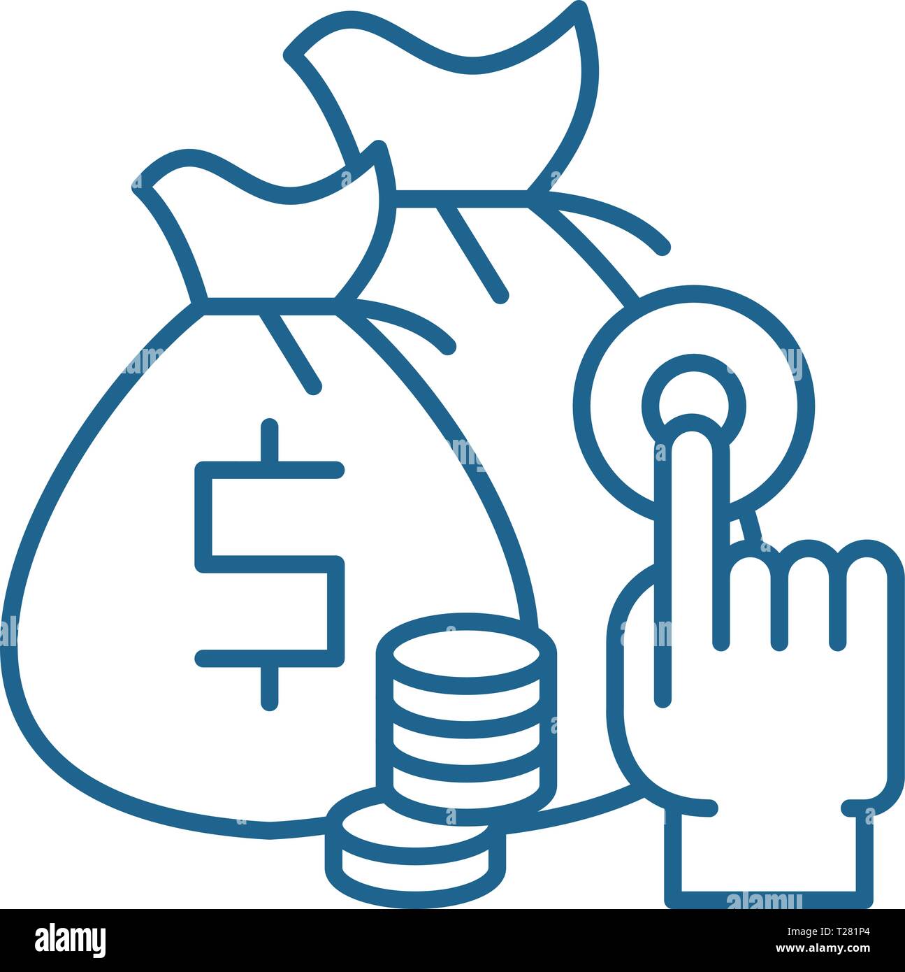 Vendite di affiliazione icona linea concept. Vendite di affiliazione ...