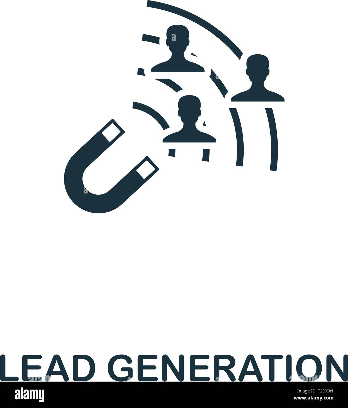 La generazione dei lead e la relativa icona. Elemento creativo design ...