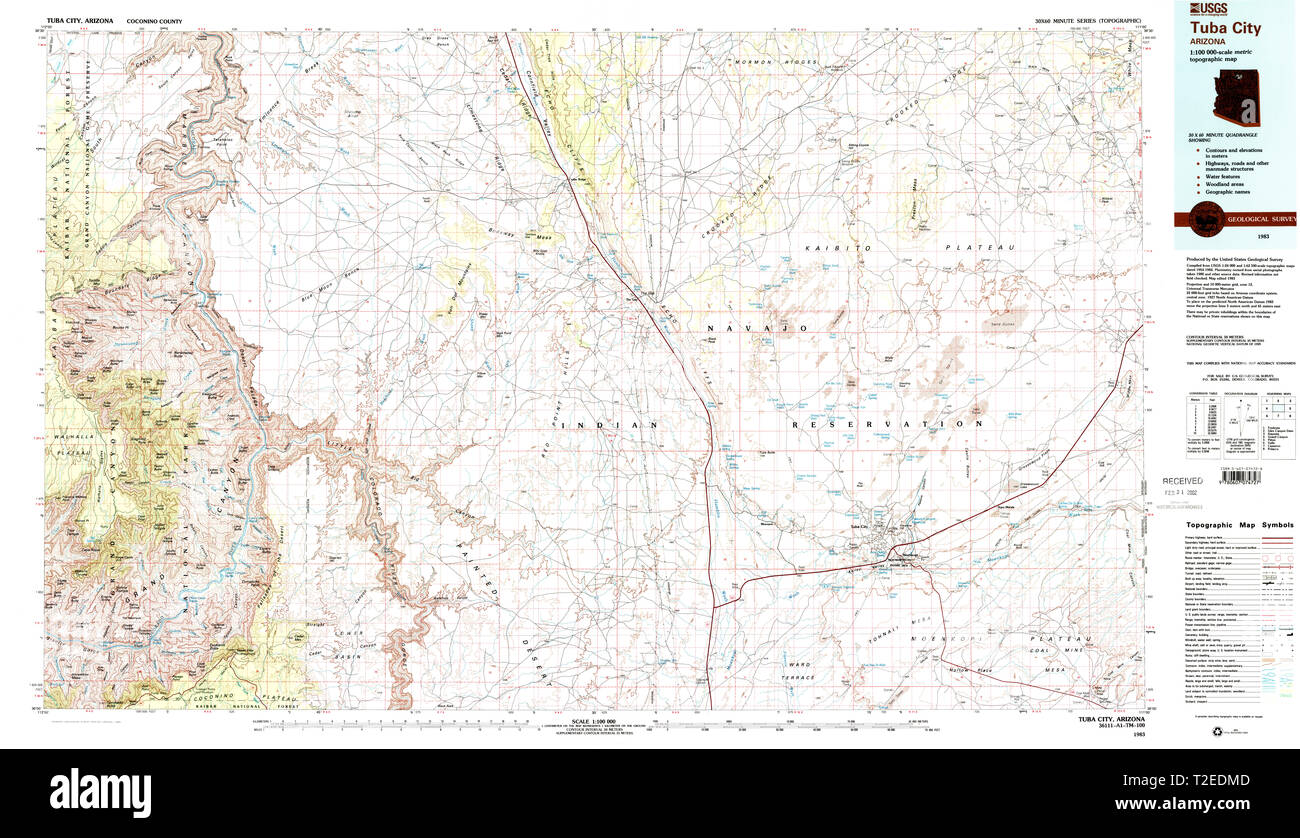 Mappa di tuba city arizona immagini e fotografie stock ad alta ...