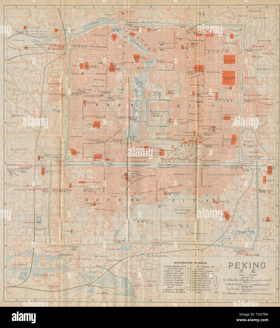 Mappa vintage di pechino immagini e fotografie stock ad alta ...