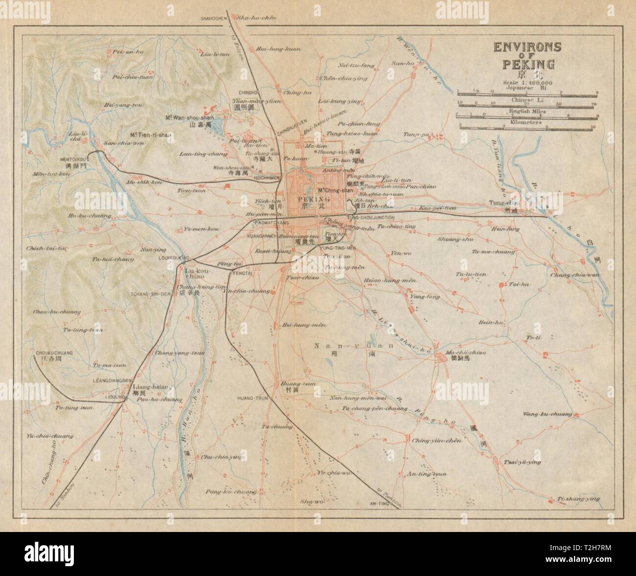 Mappa Vintage Di Pechino Immagini e Fotos Stock - Alamy