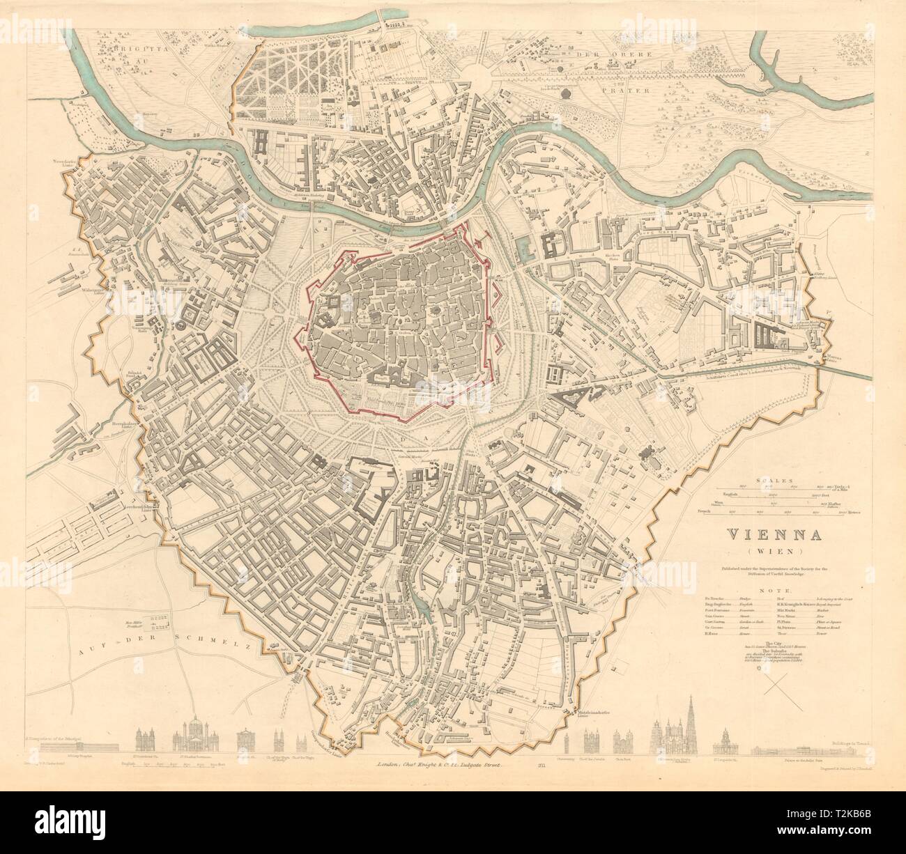 Antica mappa di vienna immagini e fotografie stock ad alta risoluzione ...