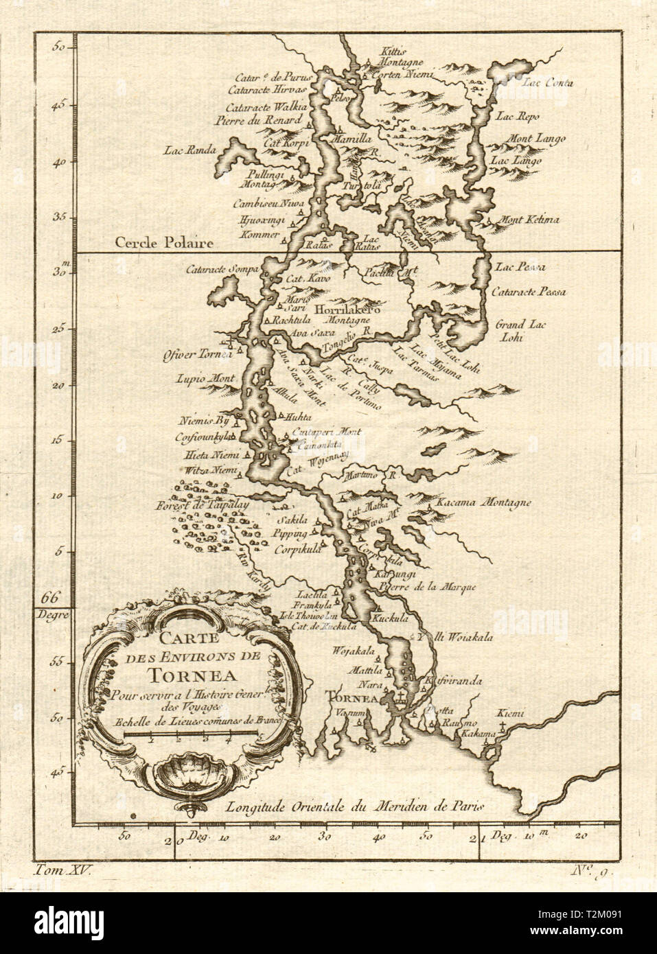 "Carte des dintorni de Tornea'. Tornio & fiume Torne. La Finlandia ...