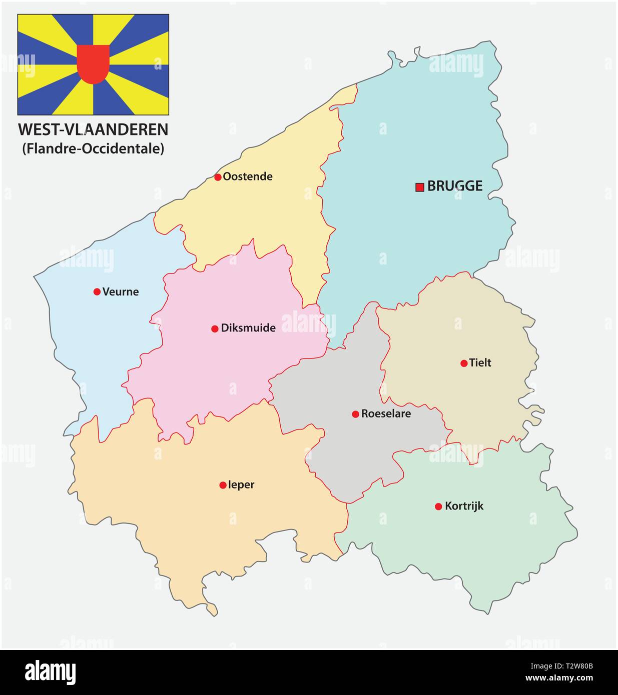 Fiandre occidentali della provincia Immagini Vettoriali Stock - Alamy