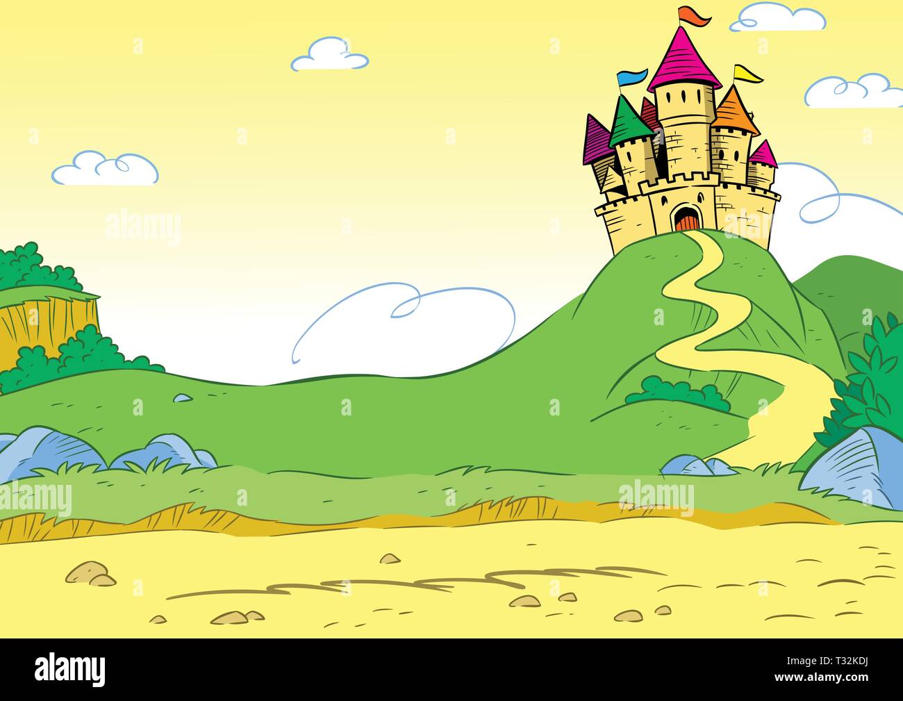 Cartoon vector fantasy medieval princess immagini e fotografie stock ad ...