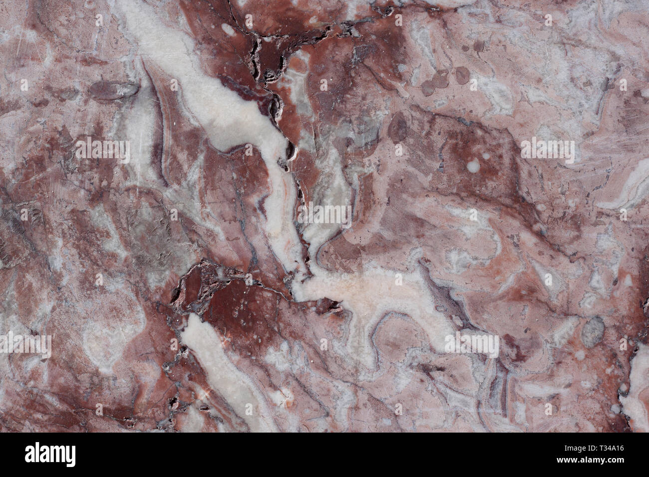 Il travertino classico texture. Di colore bruno rossastro con base ...