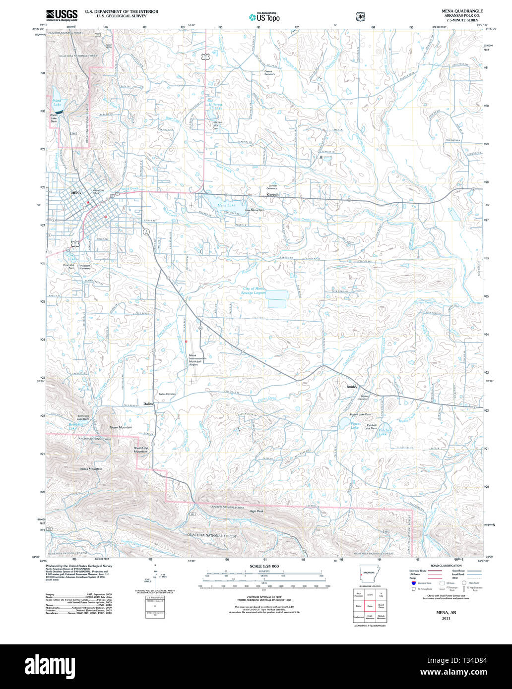 Mappa di mena arkansas immagini e fotografie stock ad alta risoluzione ...
