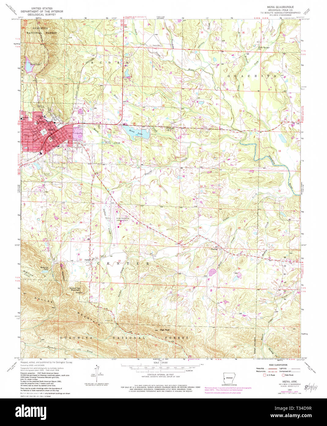 Mappa di mena arkansas immagini e fotografie stock ad alta risoluzione ...