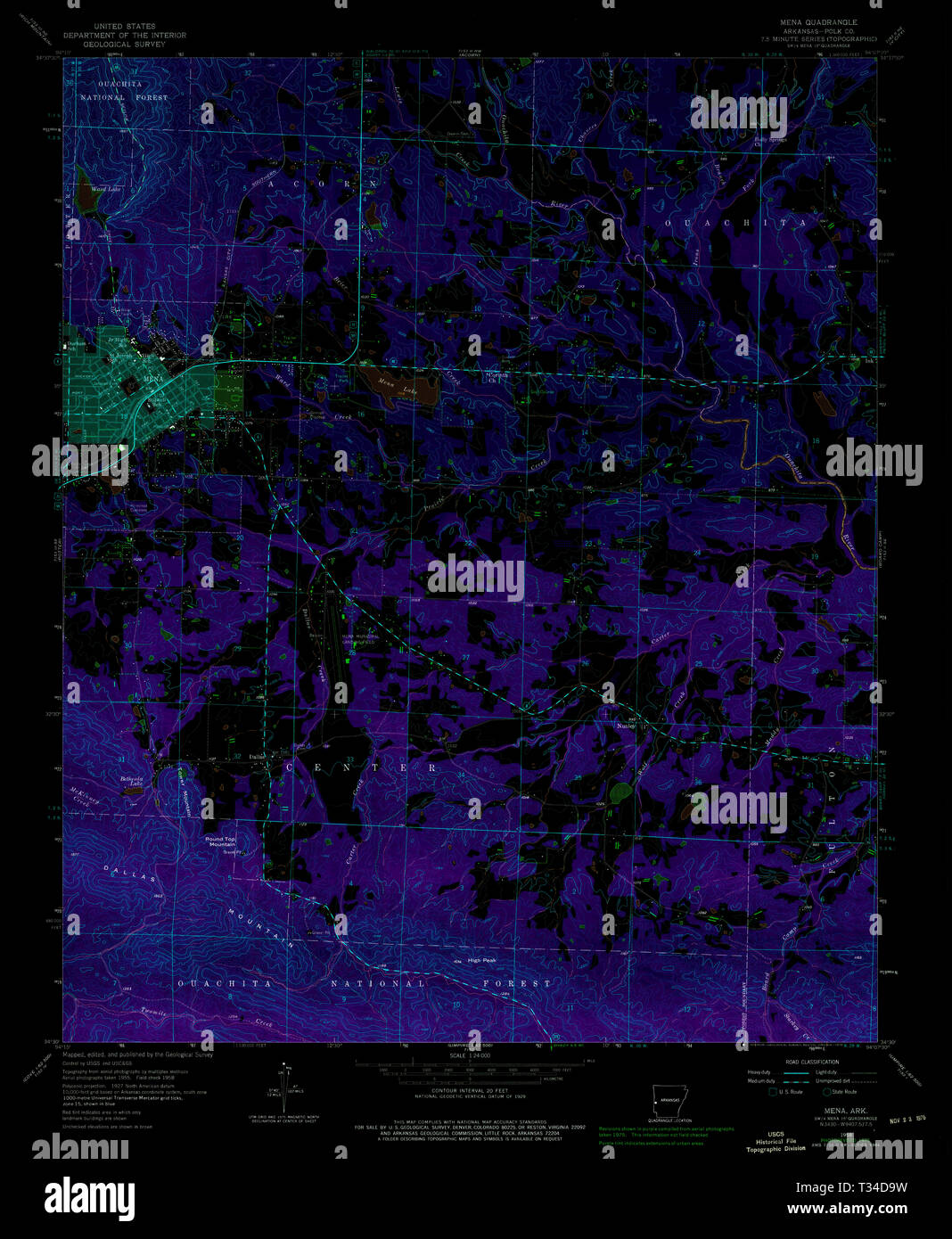 Mappa di mena arkansas immagini e fotografie stock ad alta risoluzione ...
