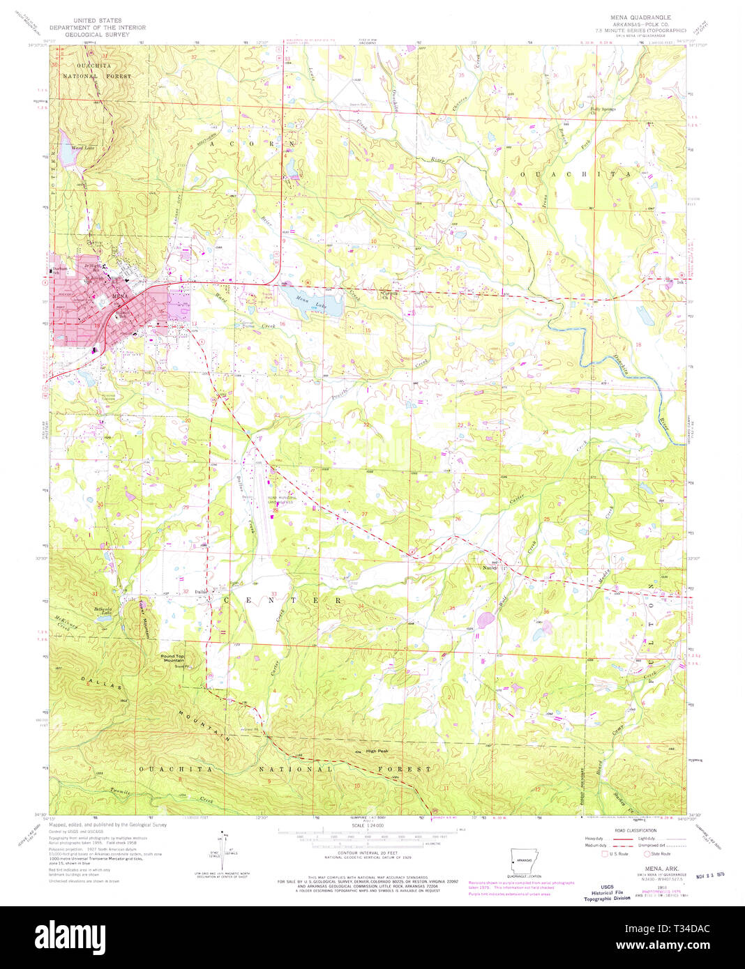 Mappa di mena arkansas immagini e fotografie stock ad alta risoluzione ...