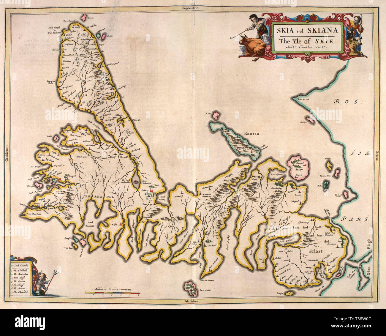 Vintage map of the isle of skye immagini e fotografie stock ad alta ...