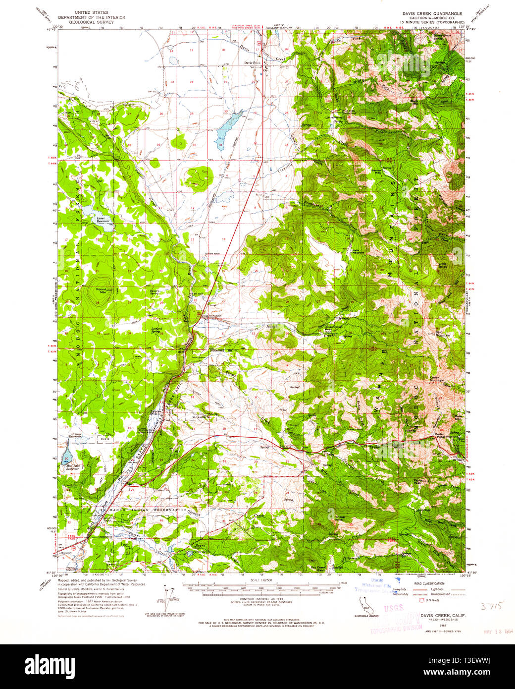 Mappa di davis creek immagini e fotografie stock ad alta risoluzione ...