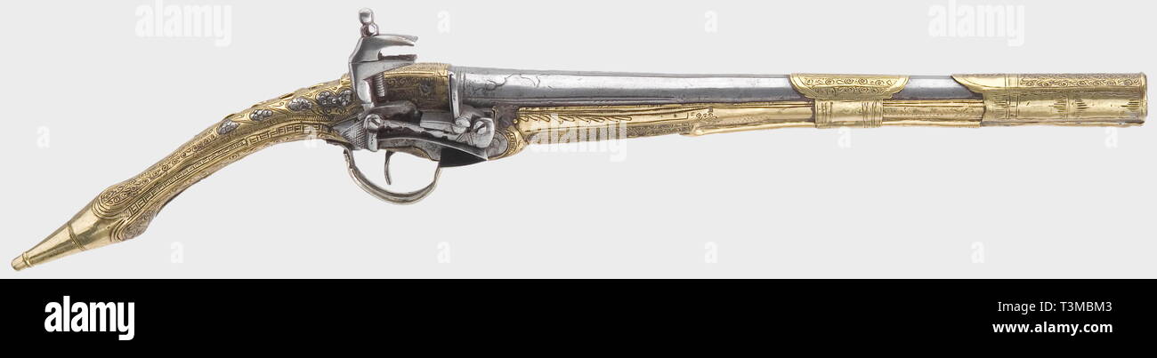 Piccole armi, pistole, Miquelet flintlock pistola, Impero Ottomano ...