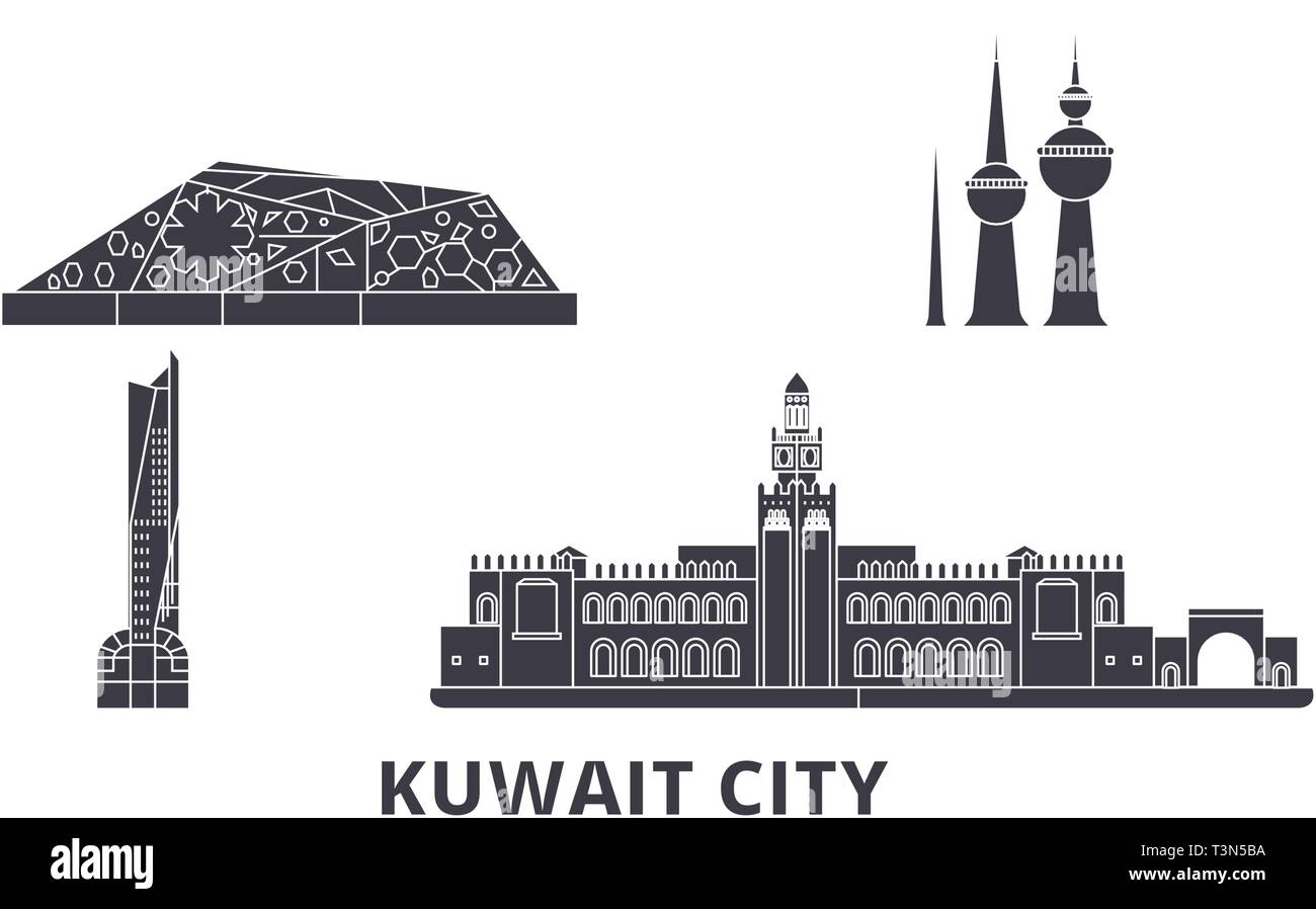 Kuwait tower reflection Immagini Vettoriali Stock - Alamy