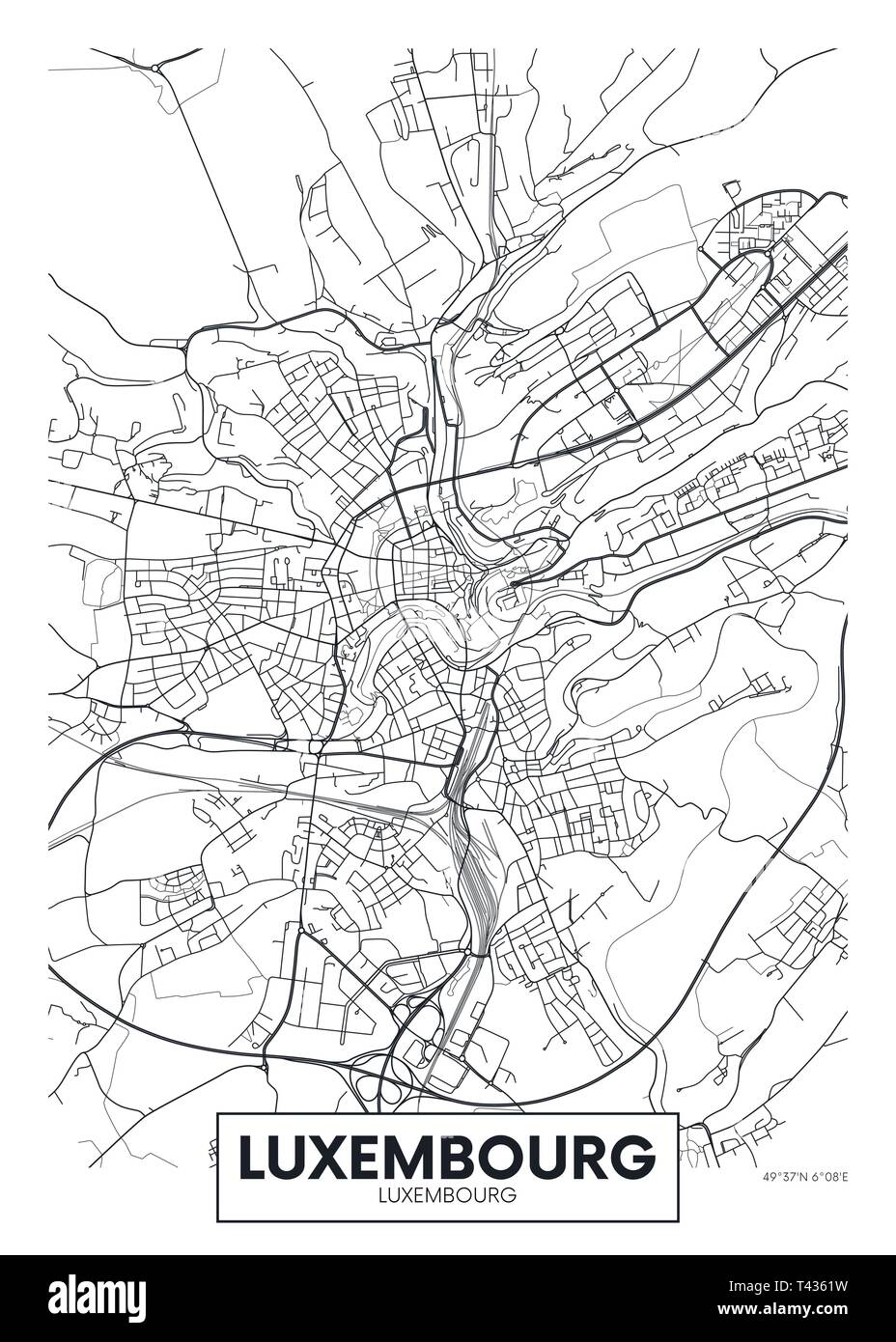 Mappa stradale di lussemburgo immagini e fotografie stock ad alta ...
