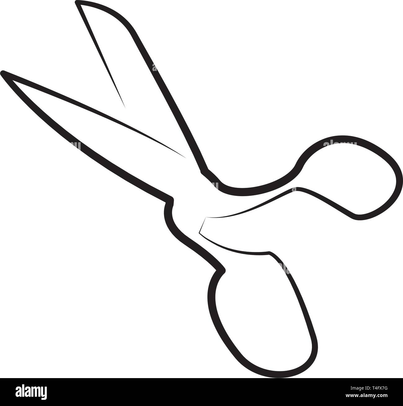 Simbolo di forbice Foto e Immagini Stock in Bianco e Nero - Alamy