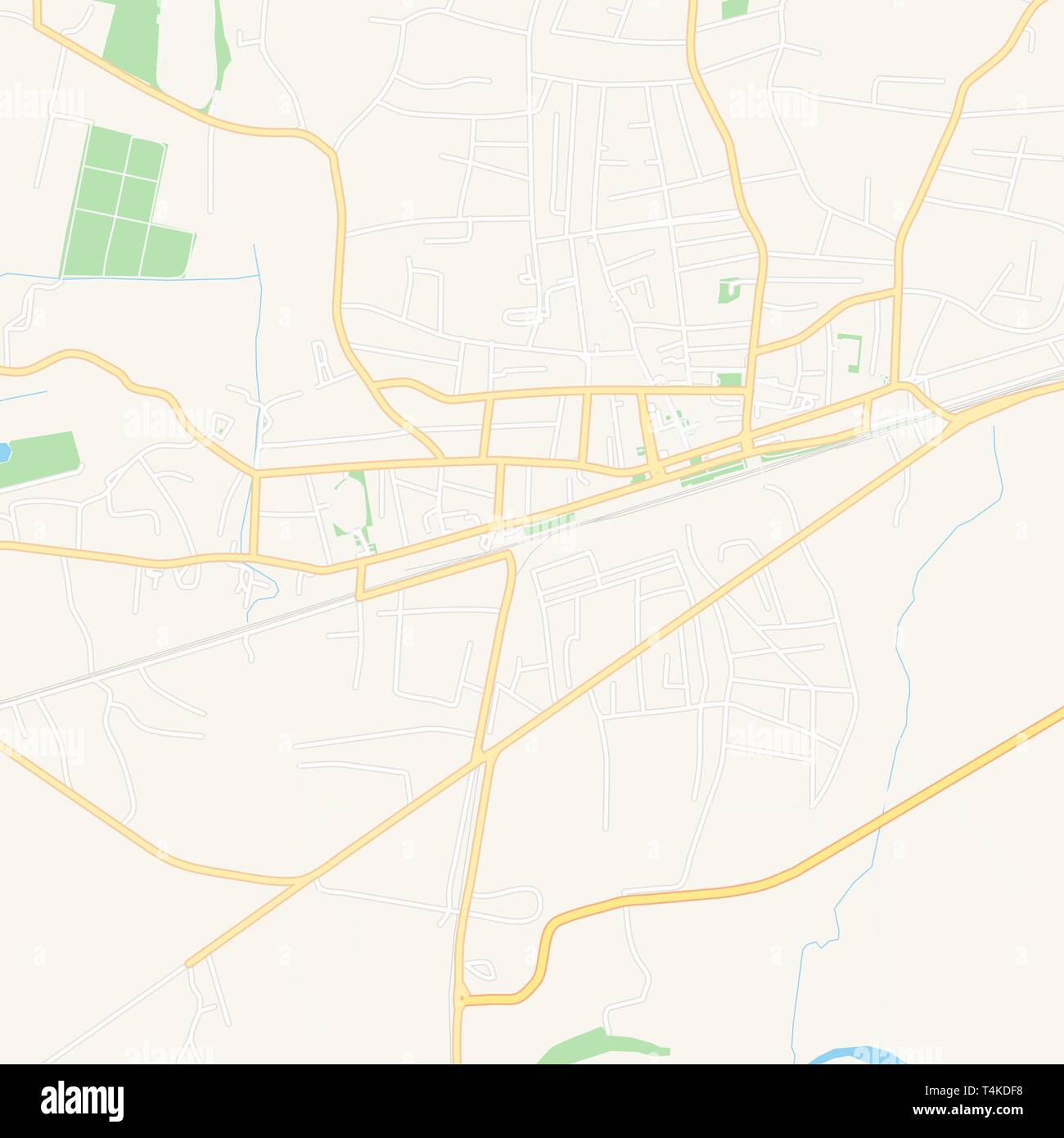 Mappa stampabile di Samtredia, Georgia con strade principali e ...