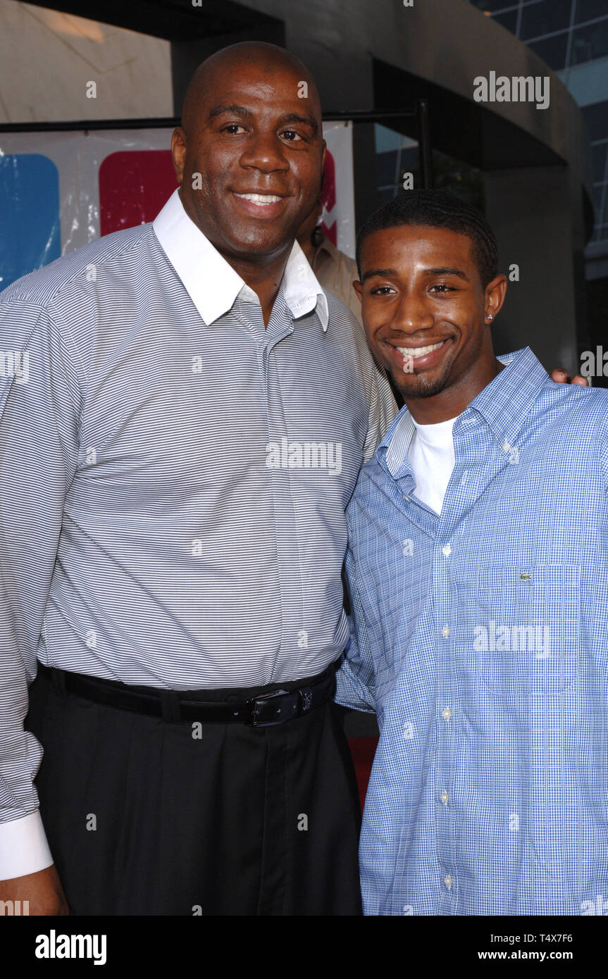 Magic johnson son andre johnson immagini e fotografie stock ad alta ...