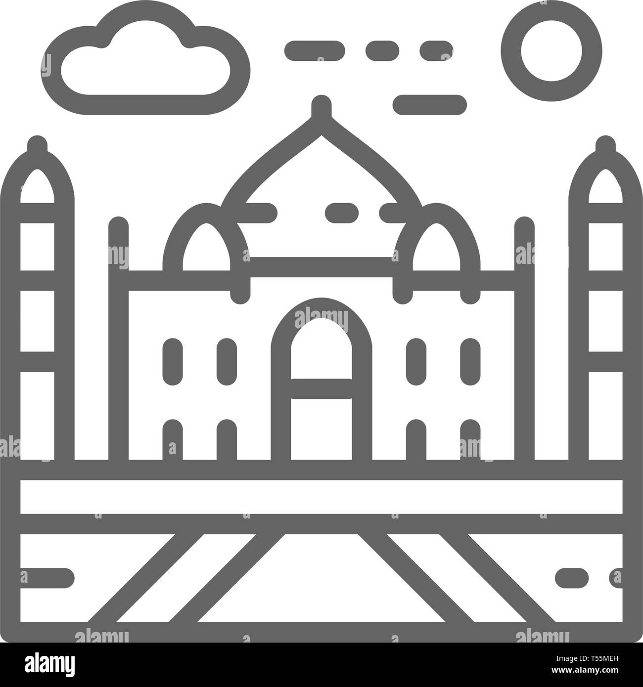 Icona linea mausoleo Immagini Vettoriali Stock - Alamy