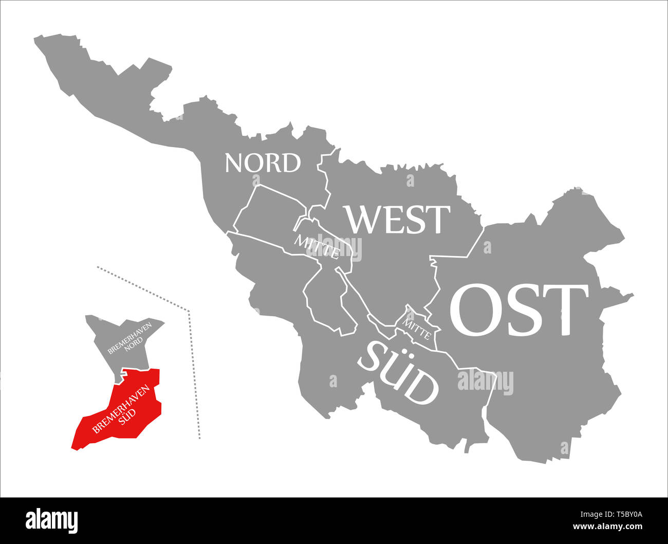 Nuova mappa di brema immagini e fotografie stock ad alta risoluzione ...