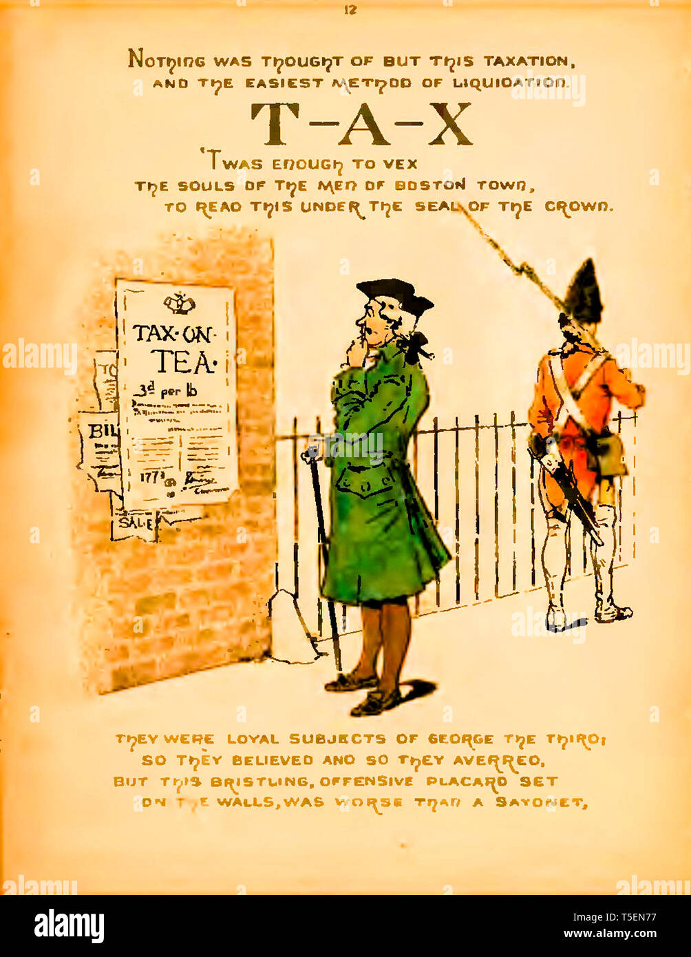 Boston tea party illustration immagini e fotografie stock ad alta ...