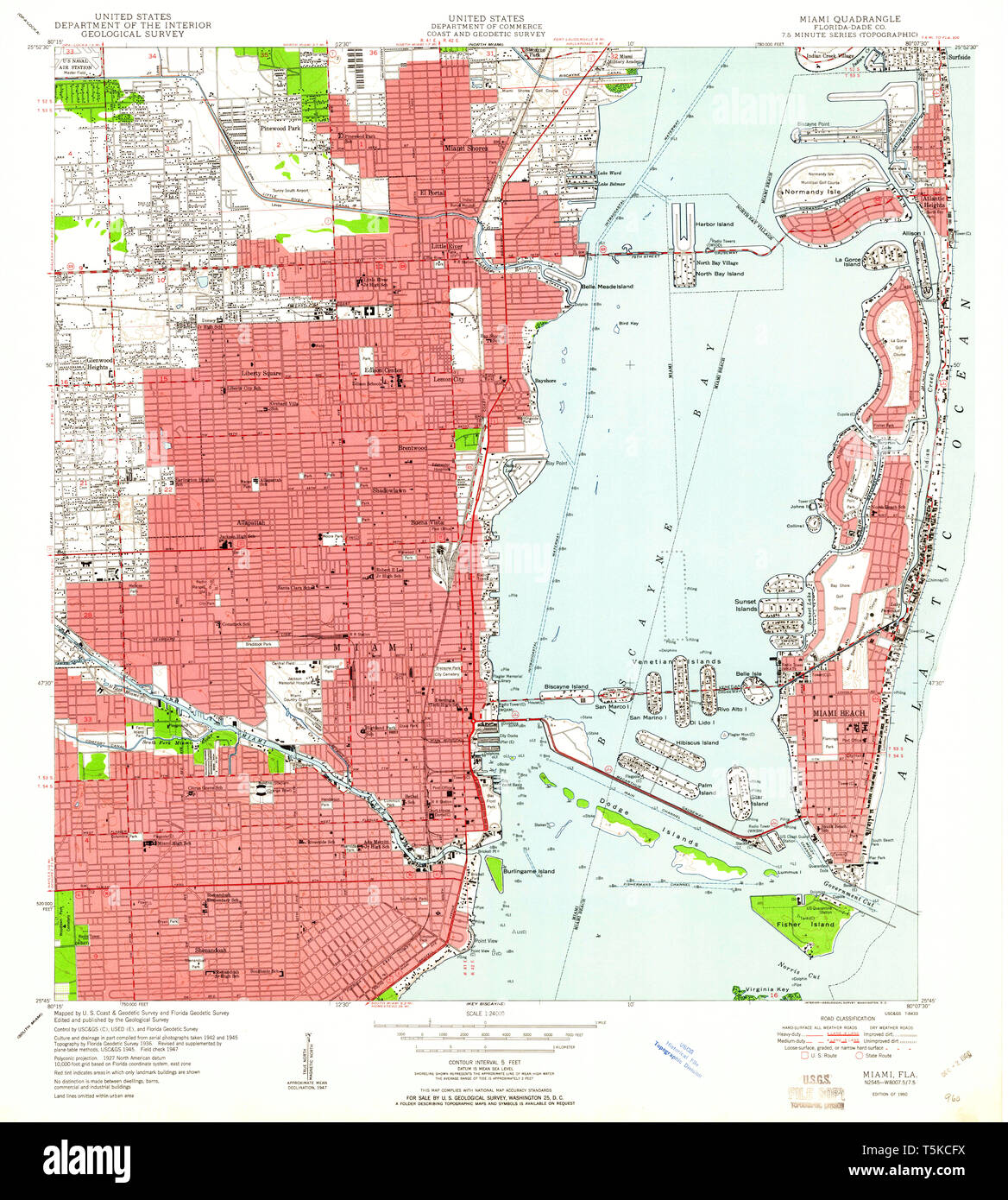 Mappa topografica miami immagini e fotografie stock ad alta risoluzione ...