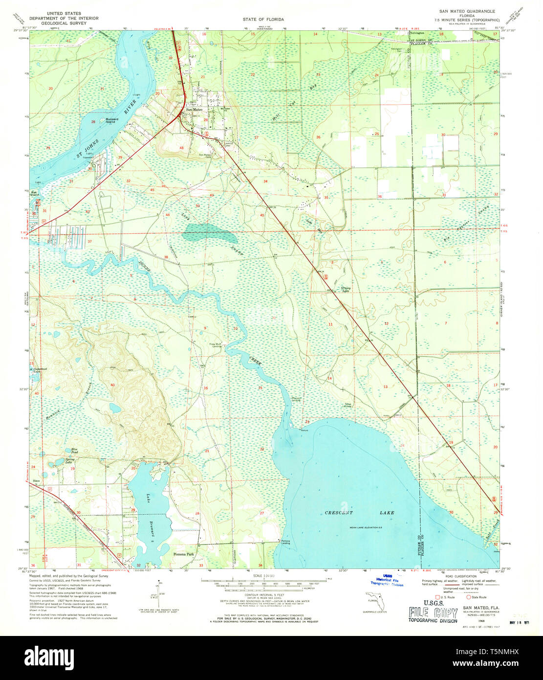 Mappa di san mateo florida immagini e fotografie stock ad alta ...