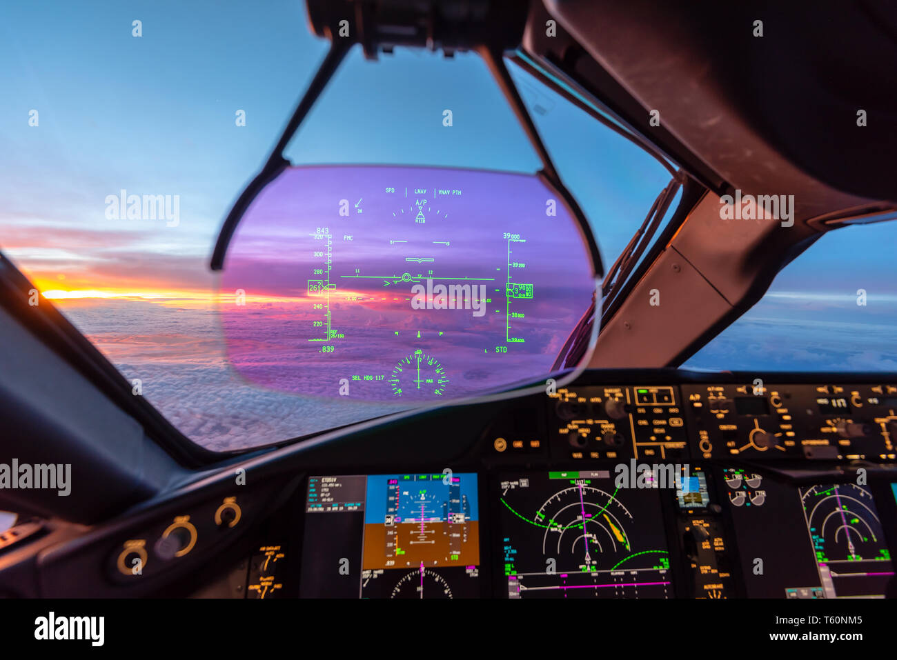 Cockpit boeing 787 dreamliner aircraft immagini e fotografie stock ad ...