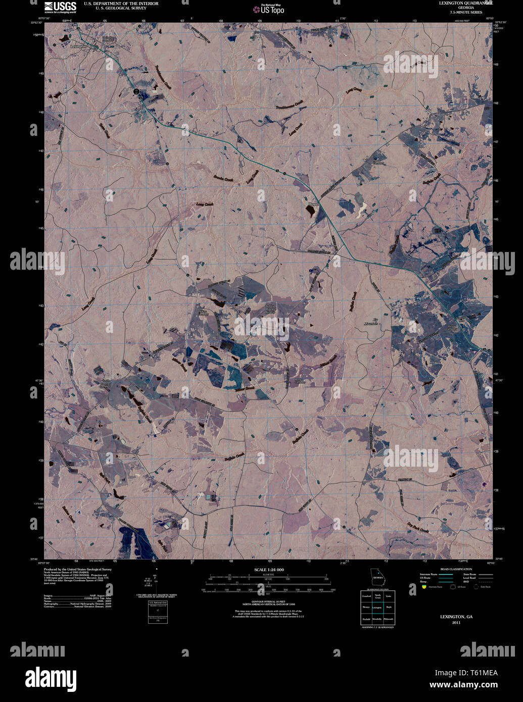 Lexington georgia mappa immagini e fotografie stock ad alta risoluzione ...