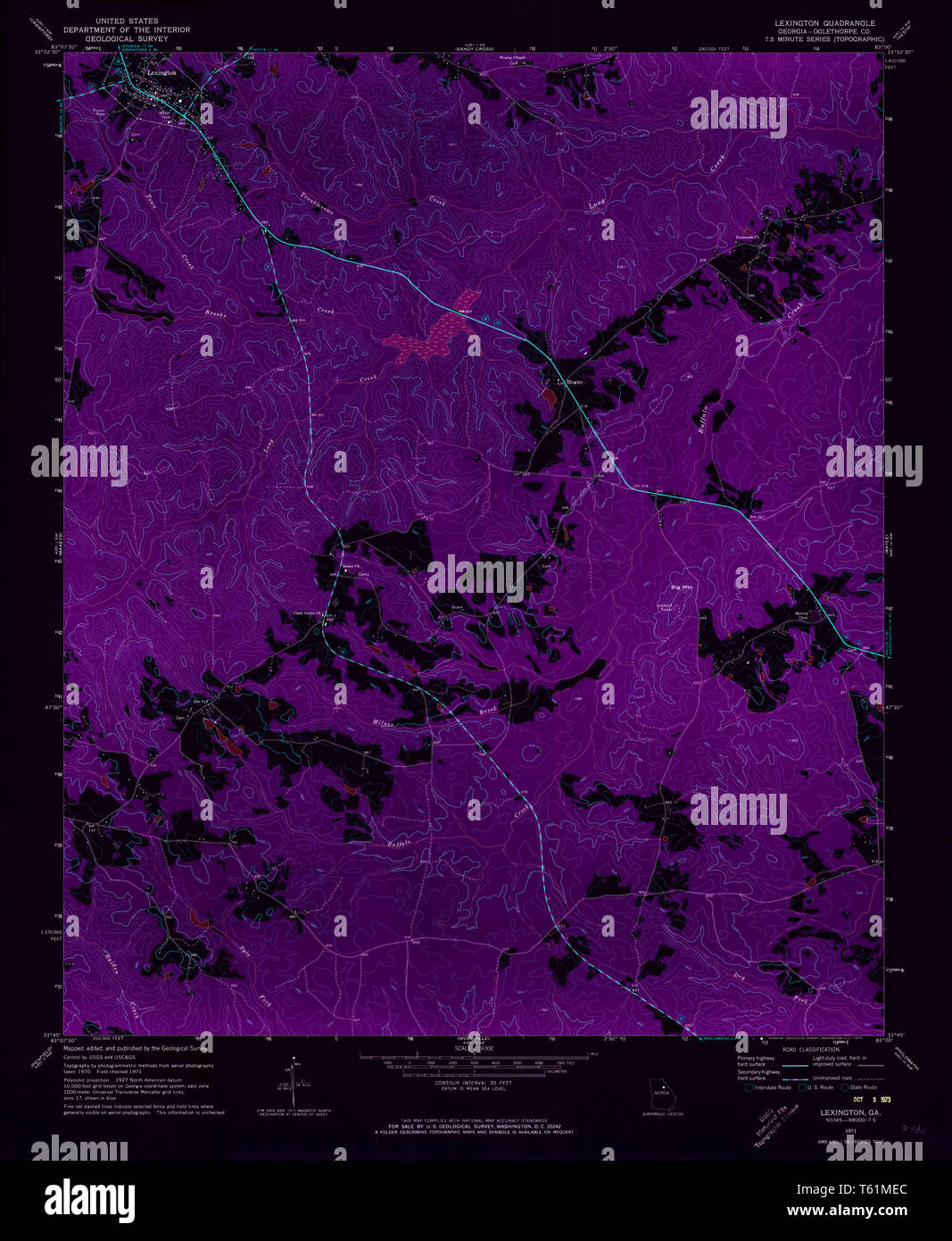 Lexington georgia mappa immagini e fotografie stock ad alta risoluzione ...