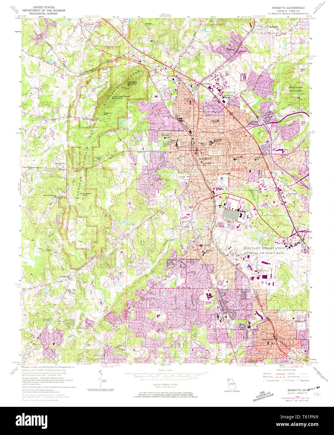 Mappa di marietta georgia Immagini senza sfondo e Foto Stock ritagliate ...