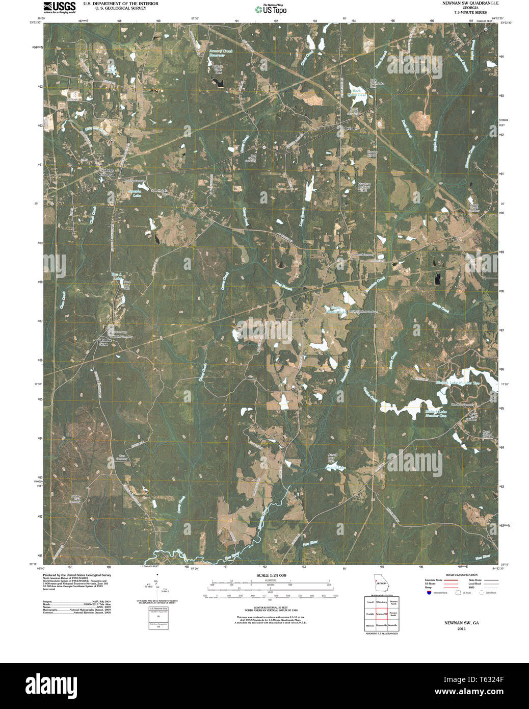 Mappa del newnan immagini e fotografie stock ad alta risoluzione - Alamy