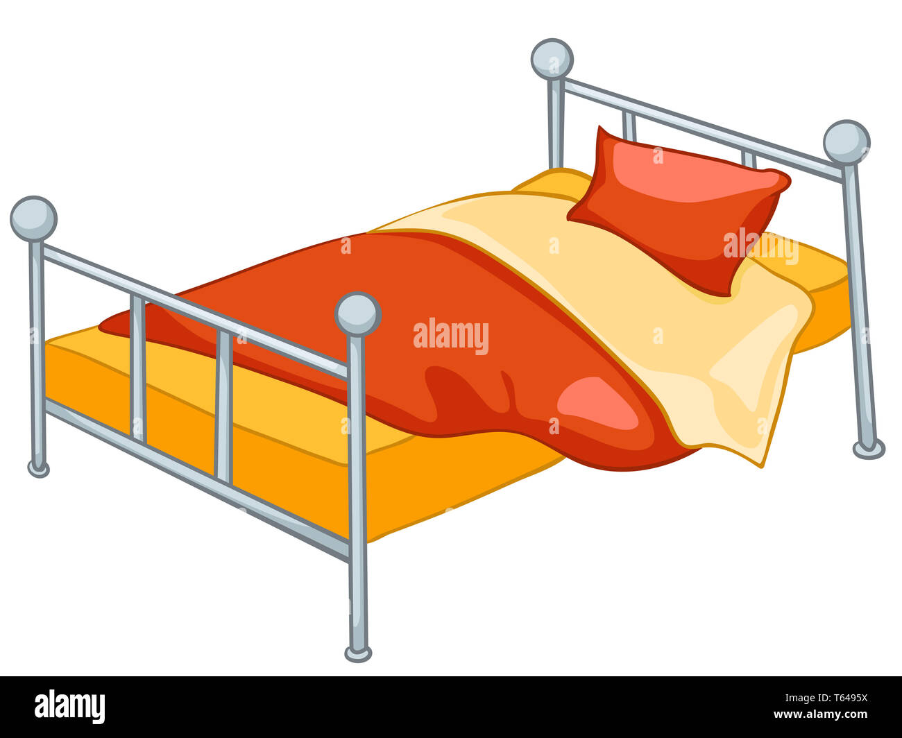 Bed furniture cartoon illustration immagini e fotografie stock ad alta ...