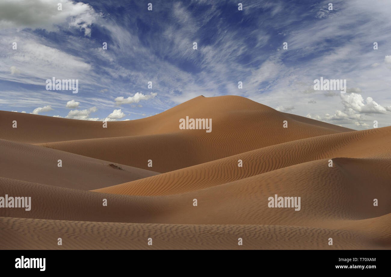 Dune di sabbia nel deserto del sahara al sorgere del sole immagini e fotografie stock ad alta ...