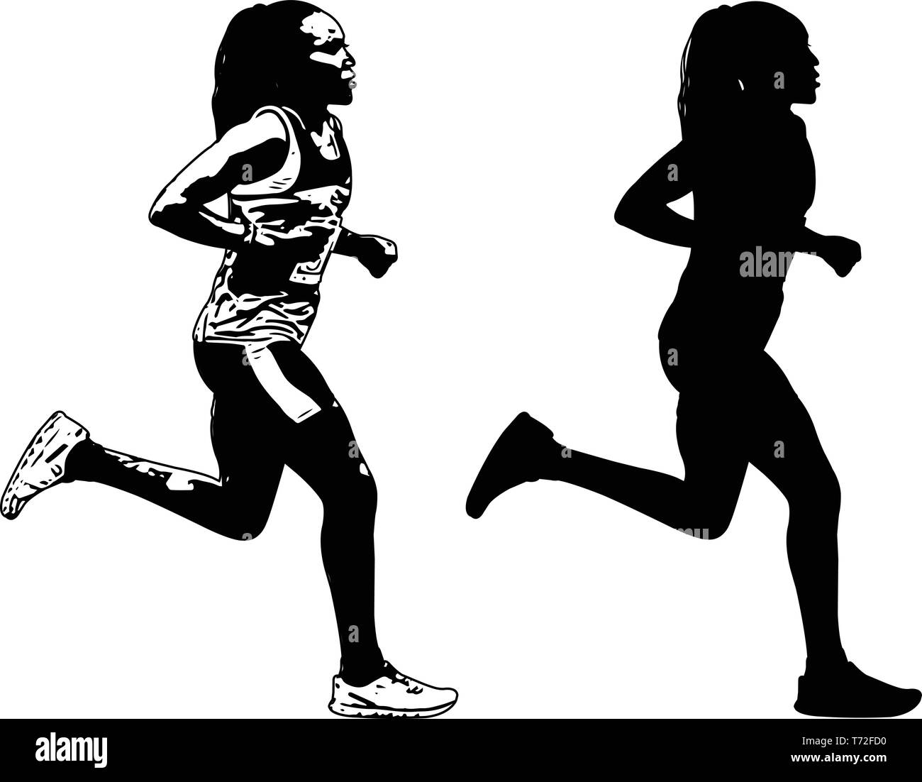 Sprinter silhouette Immagini Vettoriali Stock - Alamy